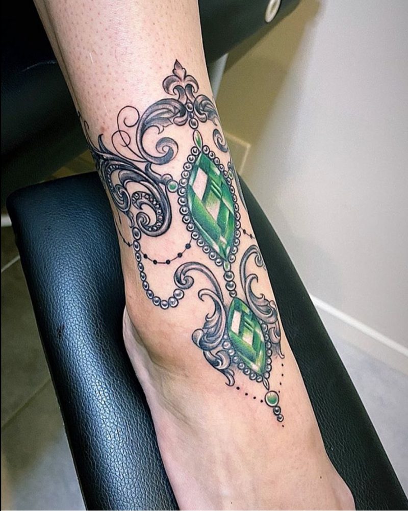 40+ Dazzling Gemstone Tattoos You'll Love - The XO Factor