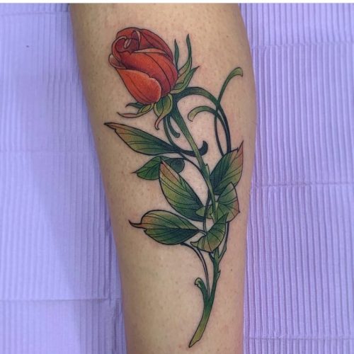 40+ Charming Red Rose Tattoos - The XO Factor