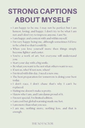 200 Instagram Captions For Myself - The XO Factor