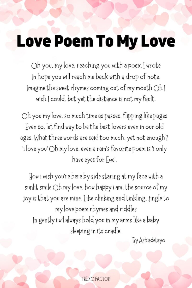 20 Romantic Love Poems For Lovers - The XO Factor