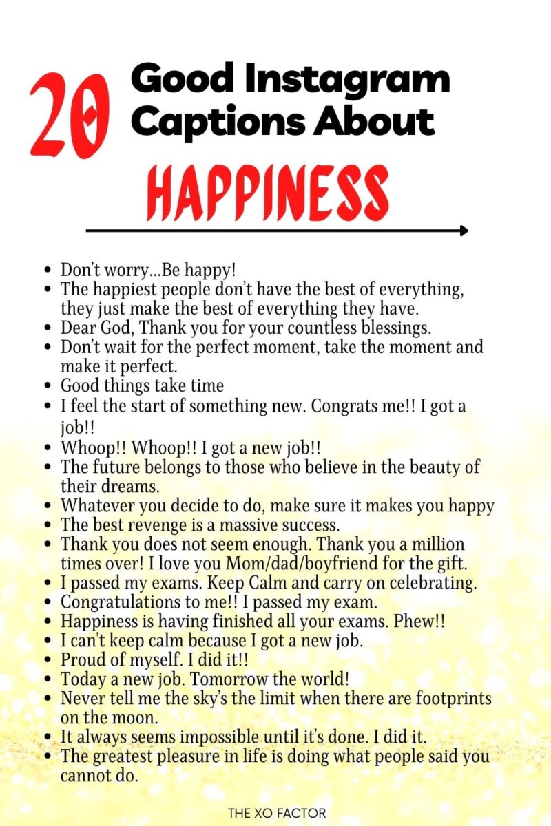 230 Happiness Captions To Express Your Jubilation - The XO Factor