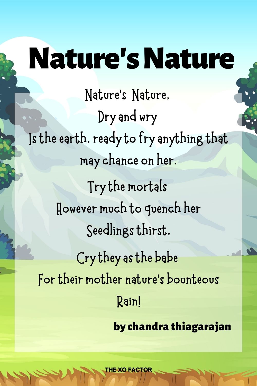 The Incredible Beauty And Tranquility Of Nature Poems The XO Factor