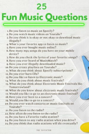 85 Intriguing Music Questions - The XO Factor