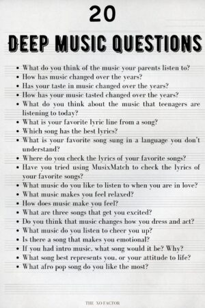 85 Intriguing Music Questions - The XO Factor