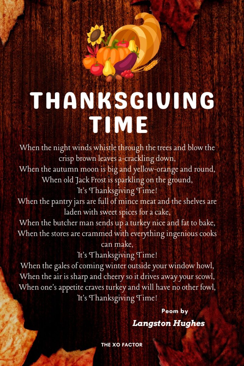 20 Thanksgiving Poems: Celebrating Gratitude And Togetherness - The XO ...